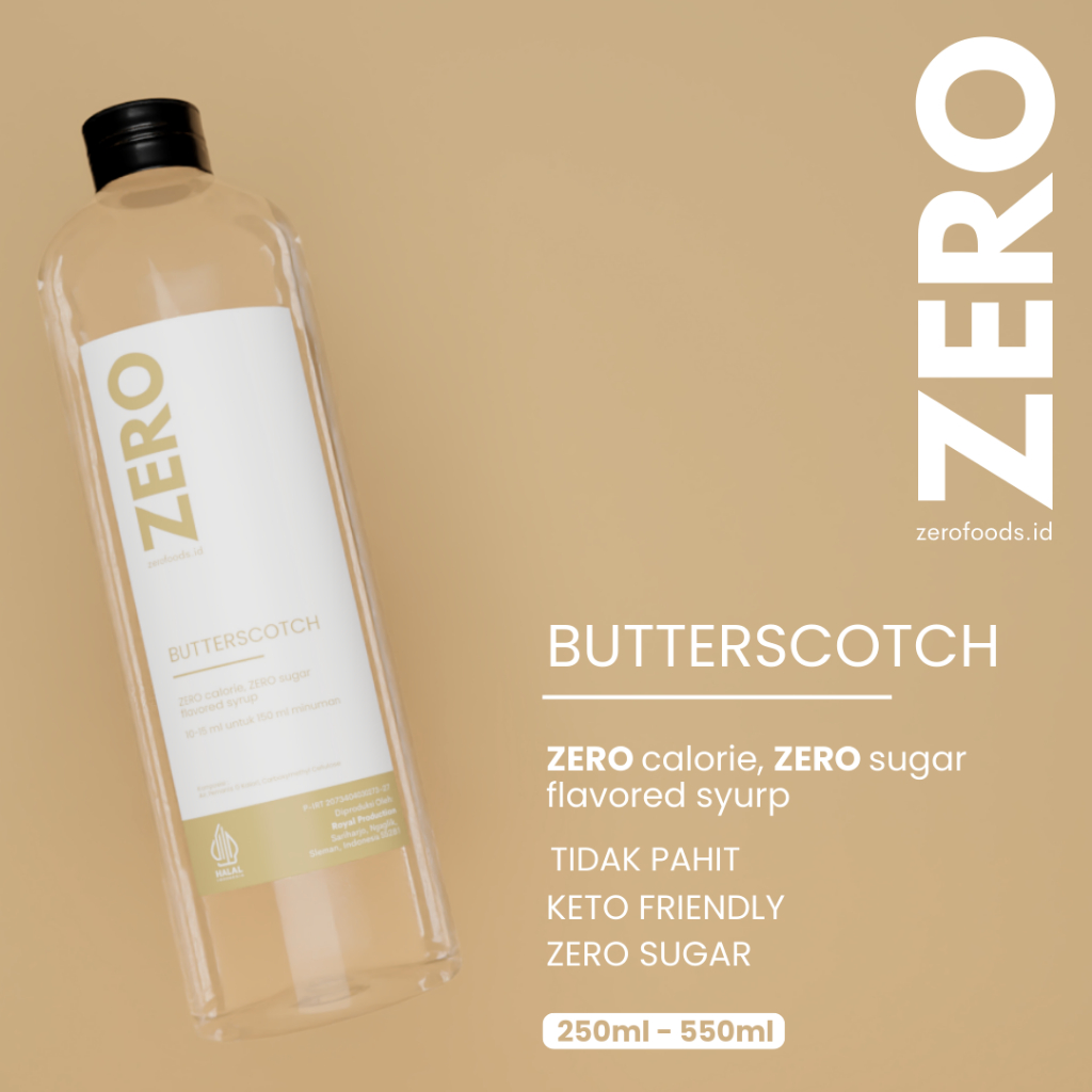Jual Sirup Keto Diet 0 Kalori Bebas Gula Sugar Free non Stevia - ZERO - 250 ml, 550 ml ...