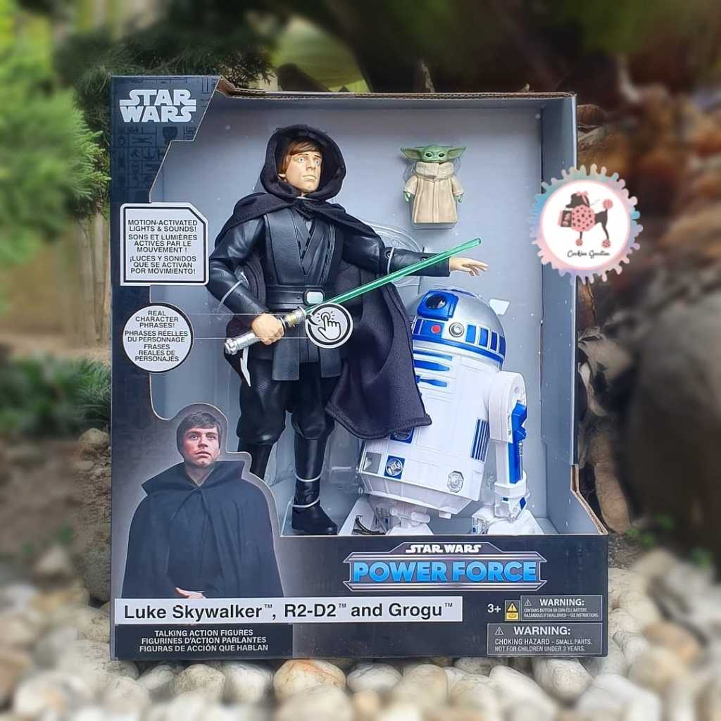 Jual Star Wars Power Force Luke Skywalker R2-D2 and Grogu Talking ...
