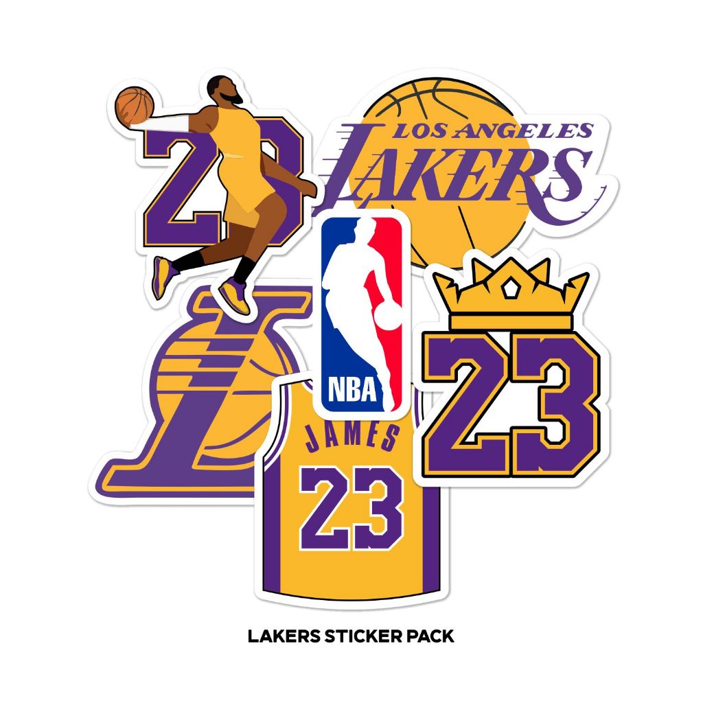 Jual Stiker Pack Lakers Lebron Vinyl Glossy Anti Air Premium | Sticker ...