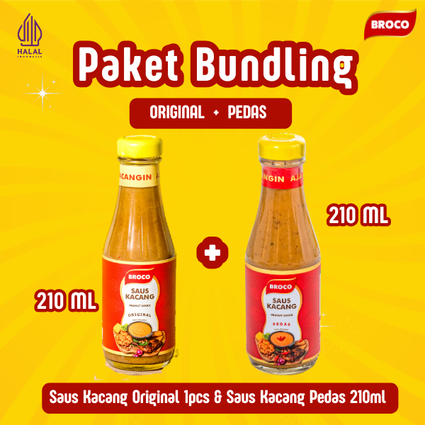 Jual Paket Bundling Saus Kacang Broco rasa Pedas dan Original | Shopee ...
