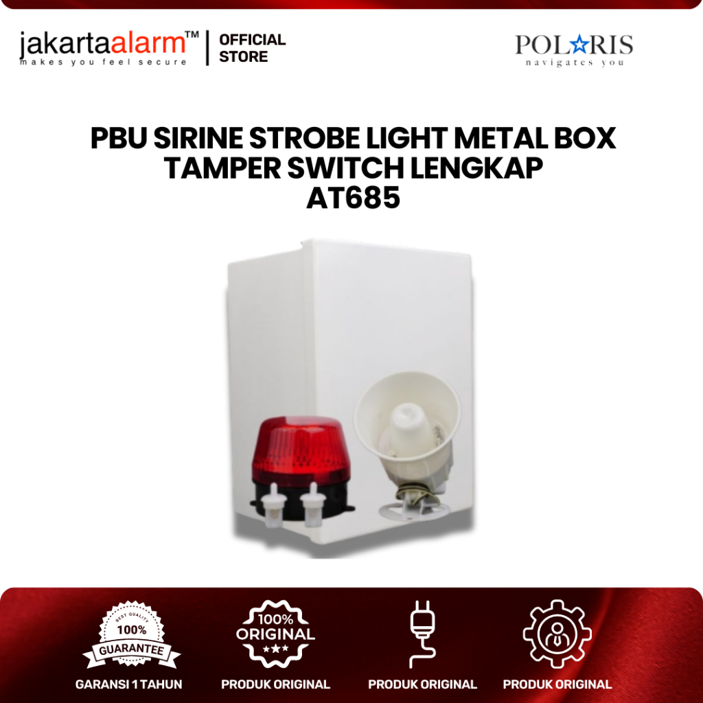Jual PBU Sirine Strobe Light Metal Box Tamper Switch Lengkap AT685 ...