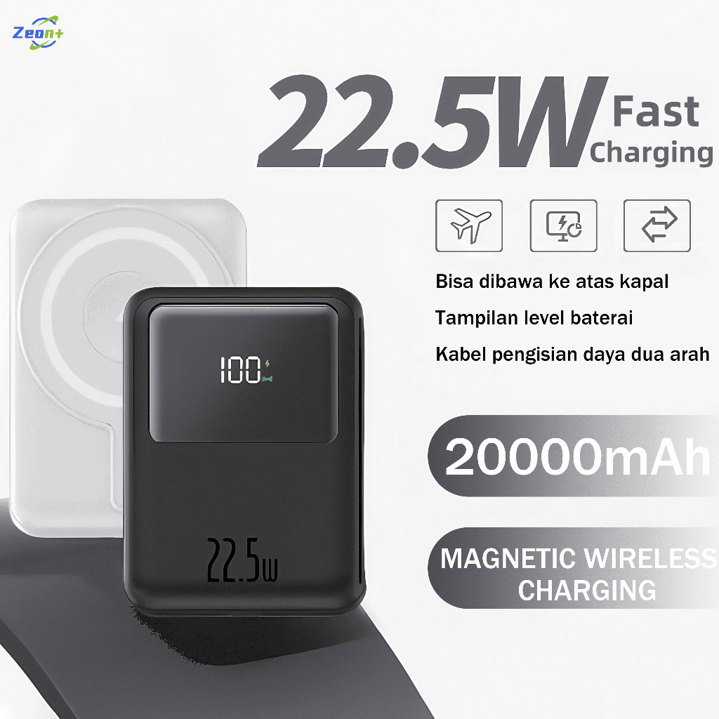 Jual powerbank 20000 mAh mini with 2 usb fast charging Dual Input Port Type C & Micro USB Cable ...