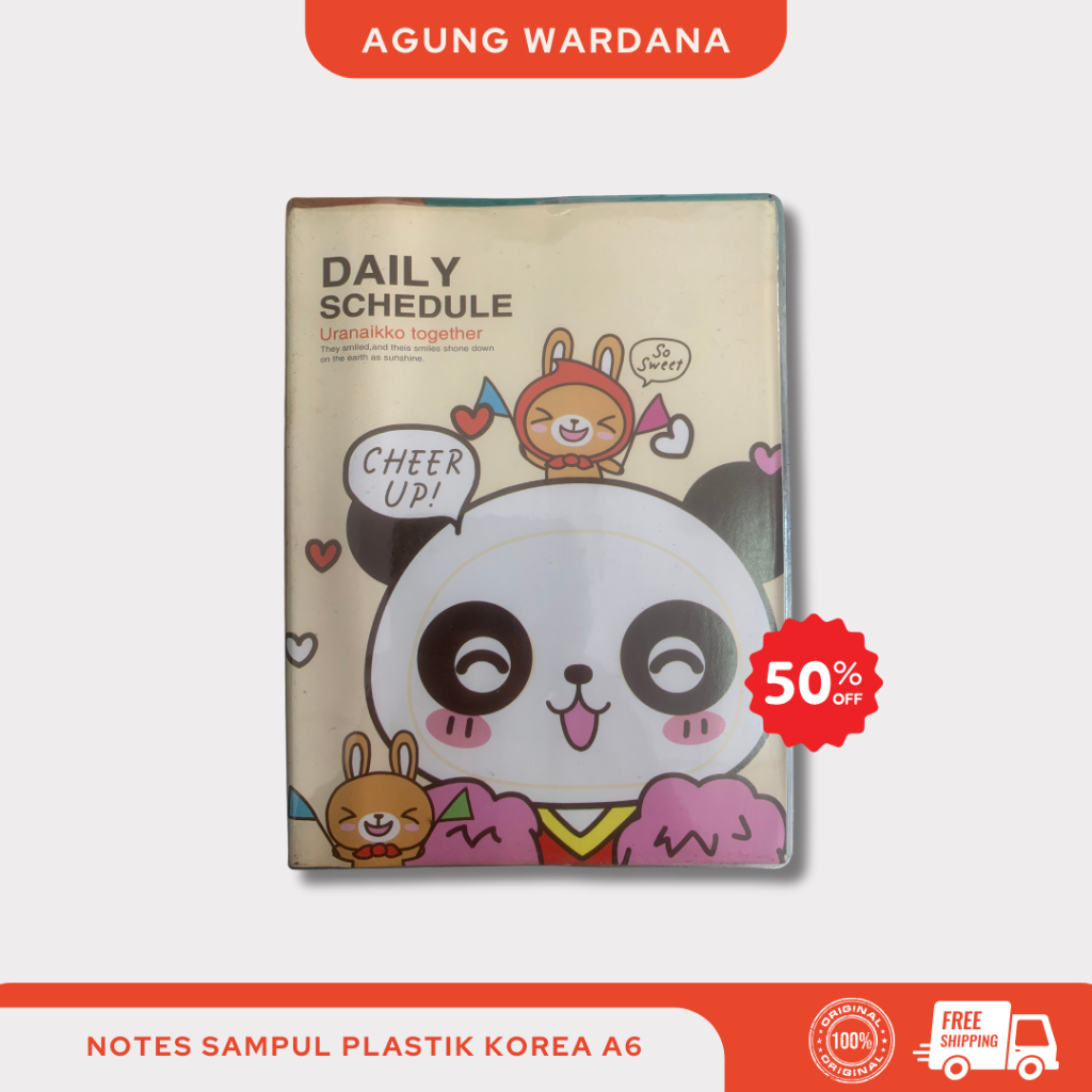 Jual NOTES SAMPUL PLASTIK KOREA A6 | Shopee Indonesia