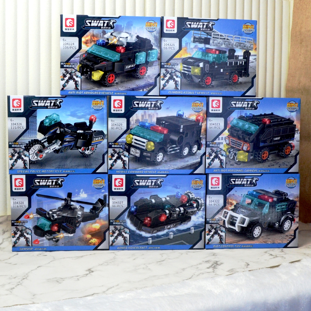 Jual SWAT 8IN1 BRICK || Sembo SWAT Truck City Police | Shopee Indonesia