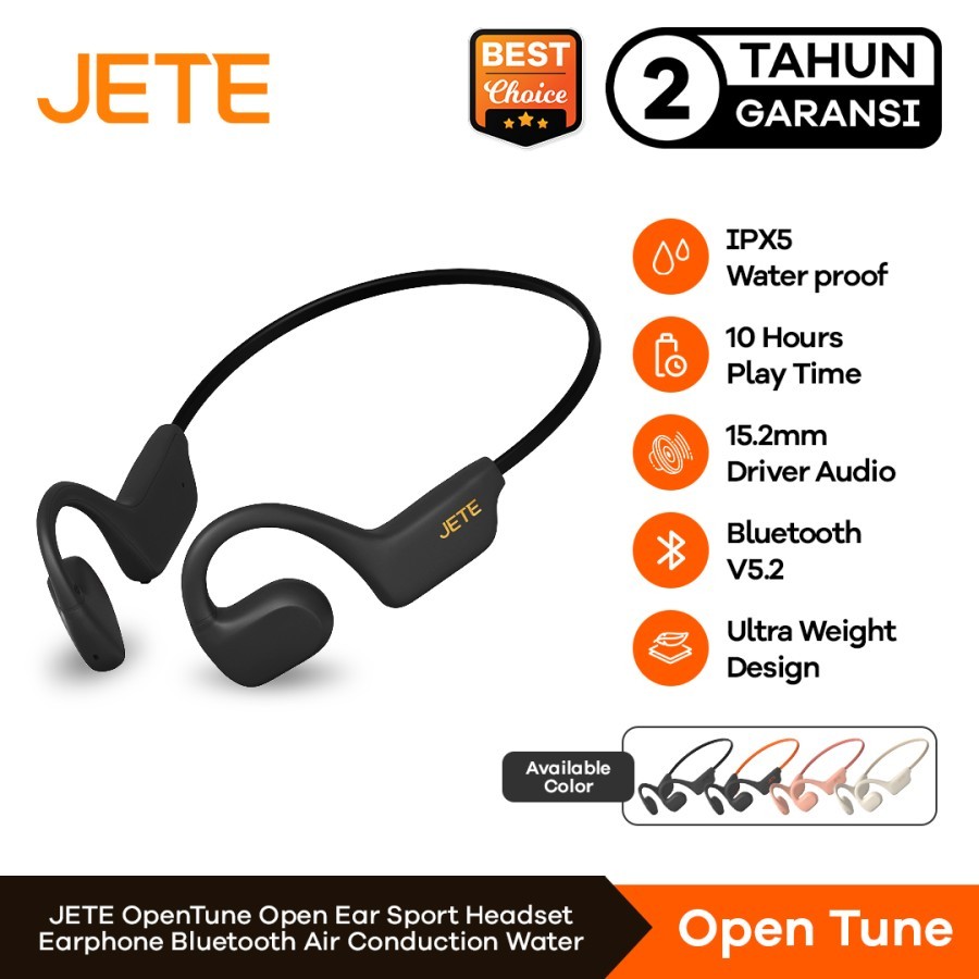 Jual JETE OpenTune Sport Headset Olahraga Lari Earphone Bluetooth Air ...