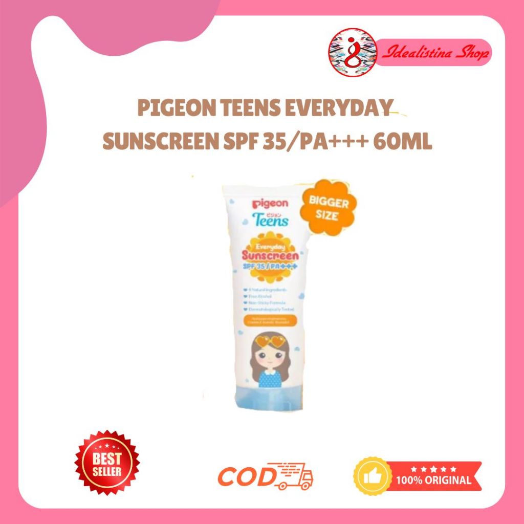 Jual PIGEON TEENS EVERYDAY SUNSCREEN SPF 35/PA+++ 60ML | Shopee Indonesia