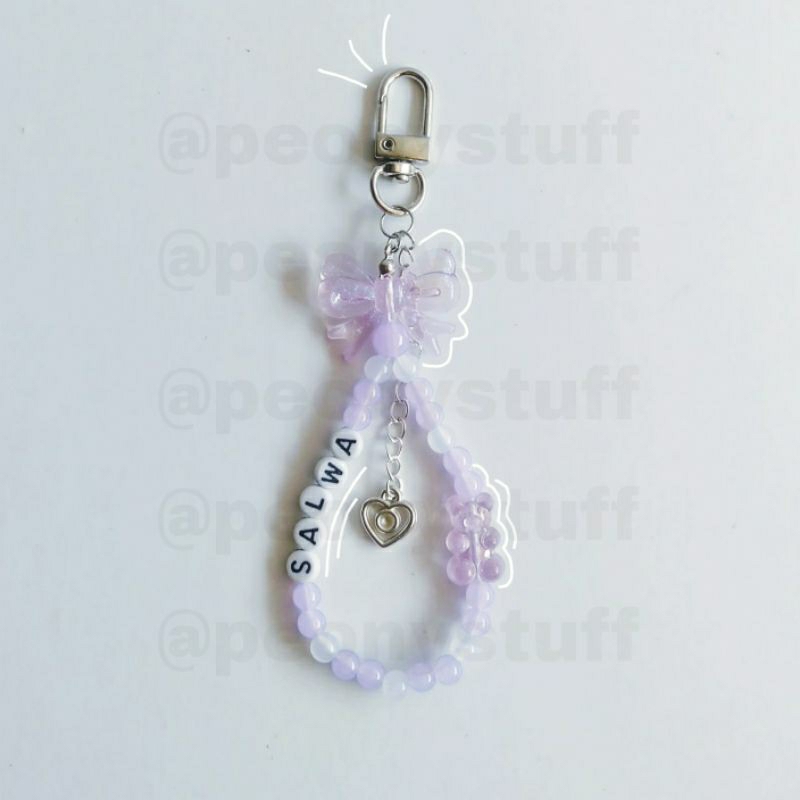 Jual Mini keychain nama bisa request nama gantungan kunci bracelet ...