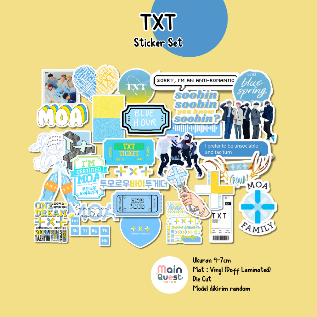 Jual Sticker TXT | Sticker Aesthetic / Sticker Tumblr / Sticker Laptop ...