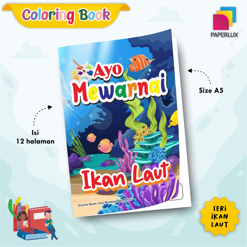 Jual BUKU EDUKASI ANAK PAUD TK - BUKU MEWARNAI [IKAN LAUT] - BUKU ...