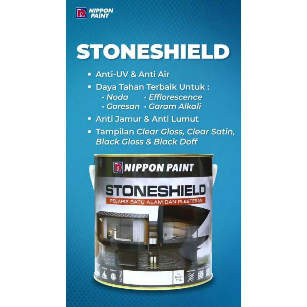 Jual NIPPON STONESHIELD 1Kg (Clear Gloss, Clear Satin, dan Black Gloss ...