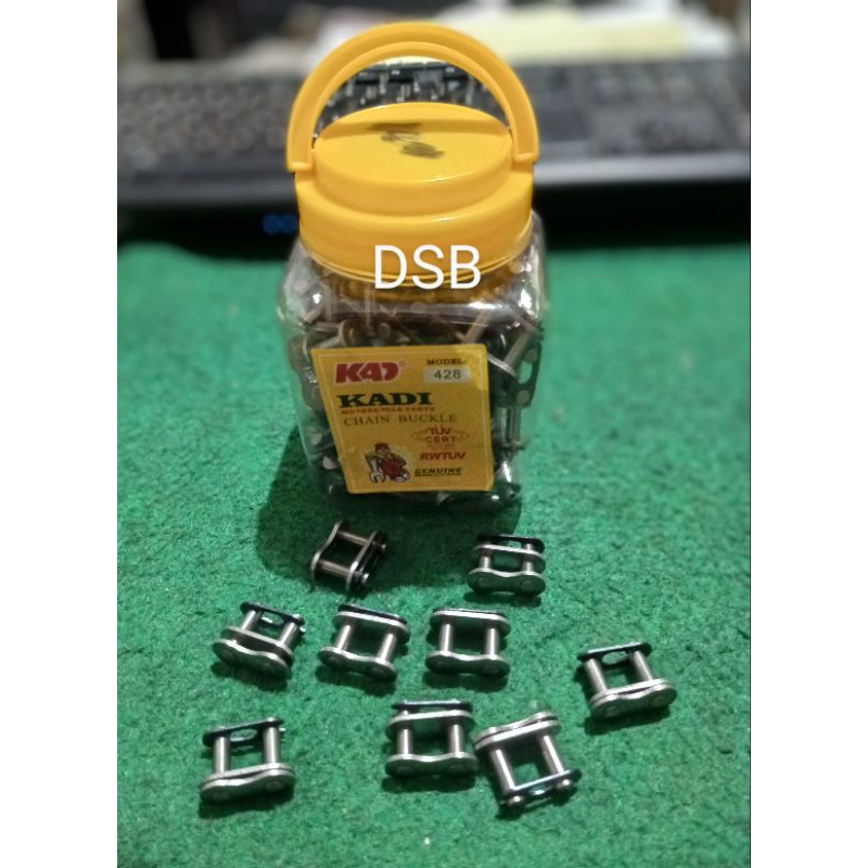 Jual SAMBUNGAN/PIN RANTAI 428 HITAM ( 1 TOPLES ISI 100 PCS) MERK KADI ...