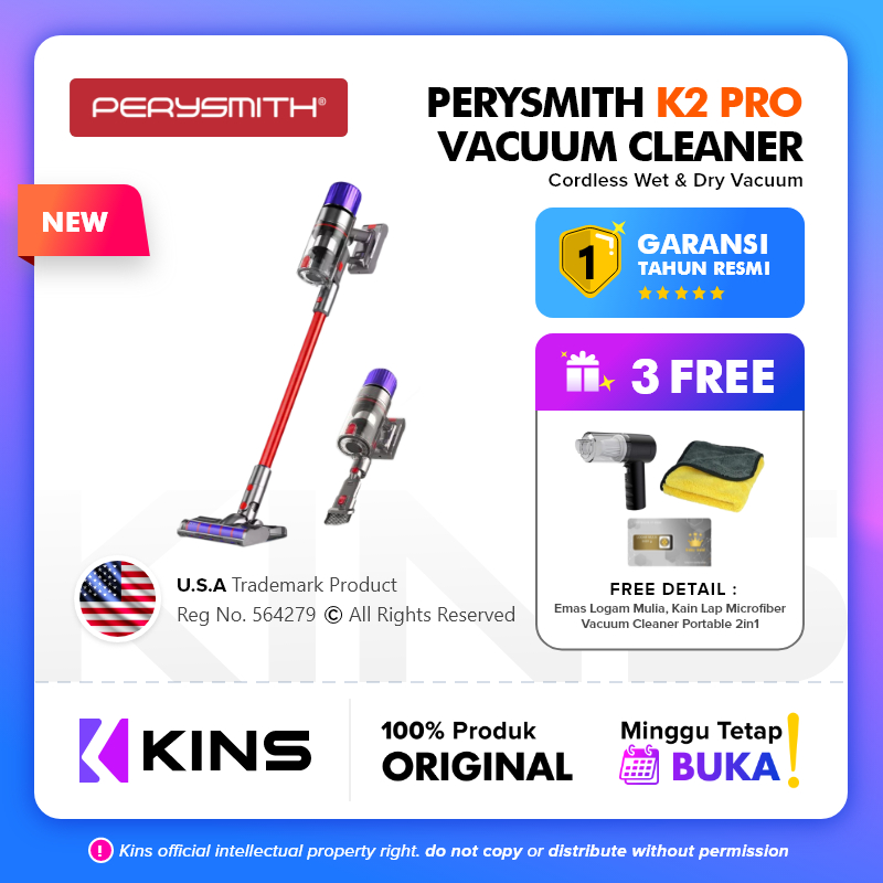 Jual PerySmith K2 Pro Cordless Vacuum Cleaner Home Penyedot Debu ...