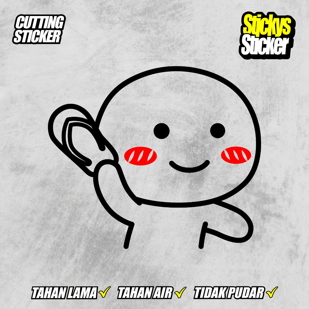 Jual Sticker meme lucu SENDAL cutting sticker emot lucu SENDAL 3 ...
