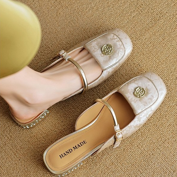 Jual 【Ready】Sandal Sandal Baotou Bunga Camelia Sandal Luar Sandal ...