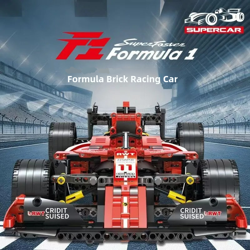 Jual 1:10 Building blocks Ferrari Formula Racing 1280+pcs Blocks Racing ...