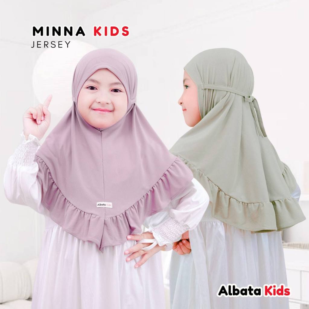 Jual Albata Hijab - Minna Instan Kids Bergo Ruffle Jersey | Shopee ...