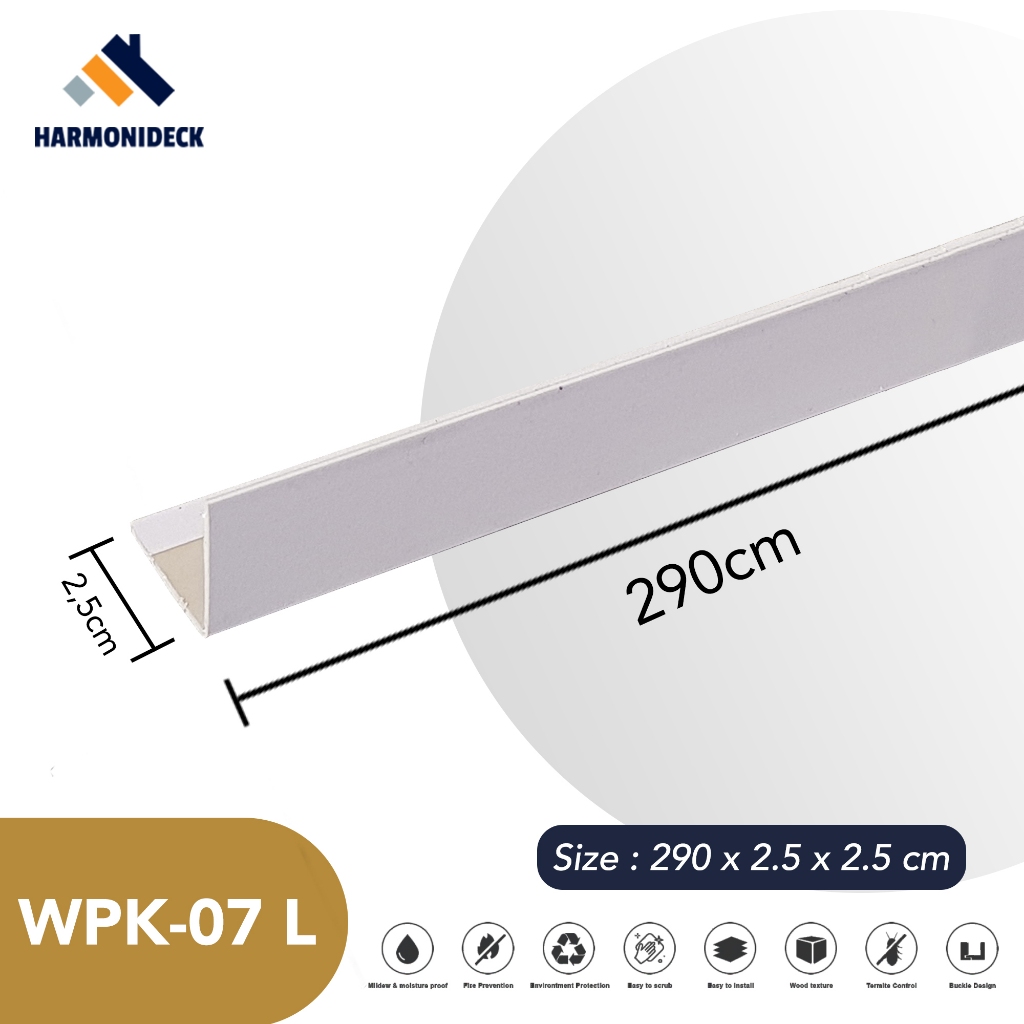 Jual LIST SUDUT SIKU L WPC/ LIST PENUTUP WPC PER BATANG LIS WALL PANEL ...