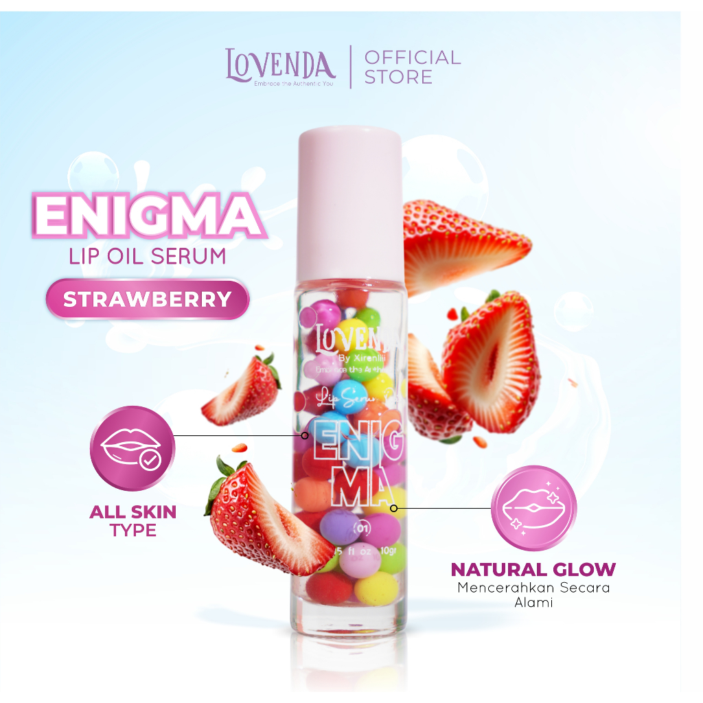 Jual Lovenda Enigma Lip Serum Oil Strawberry - Shea Butter | Jojoba Oil ...