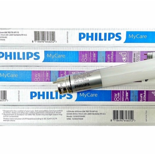 Jual LAMPU TL LED ECOFIT 8W 8 WATT 60CM 60 CM PHILIPS LED T8 TUBE ...