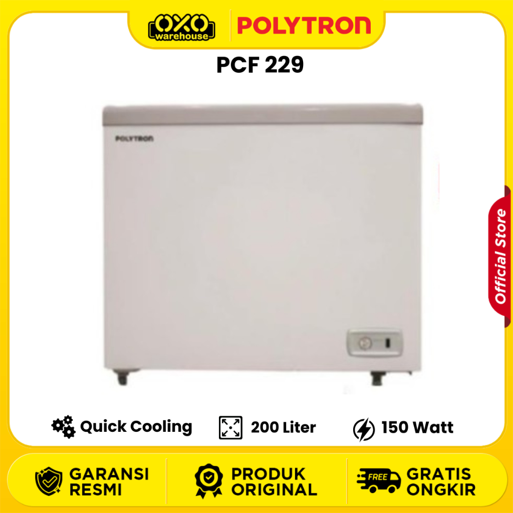 Jual POLYTRON Chest Freezer Sliding Glass Door PCF 229 Lemari Pendingin ...