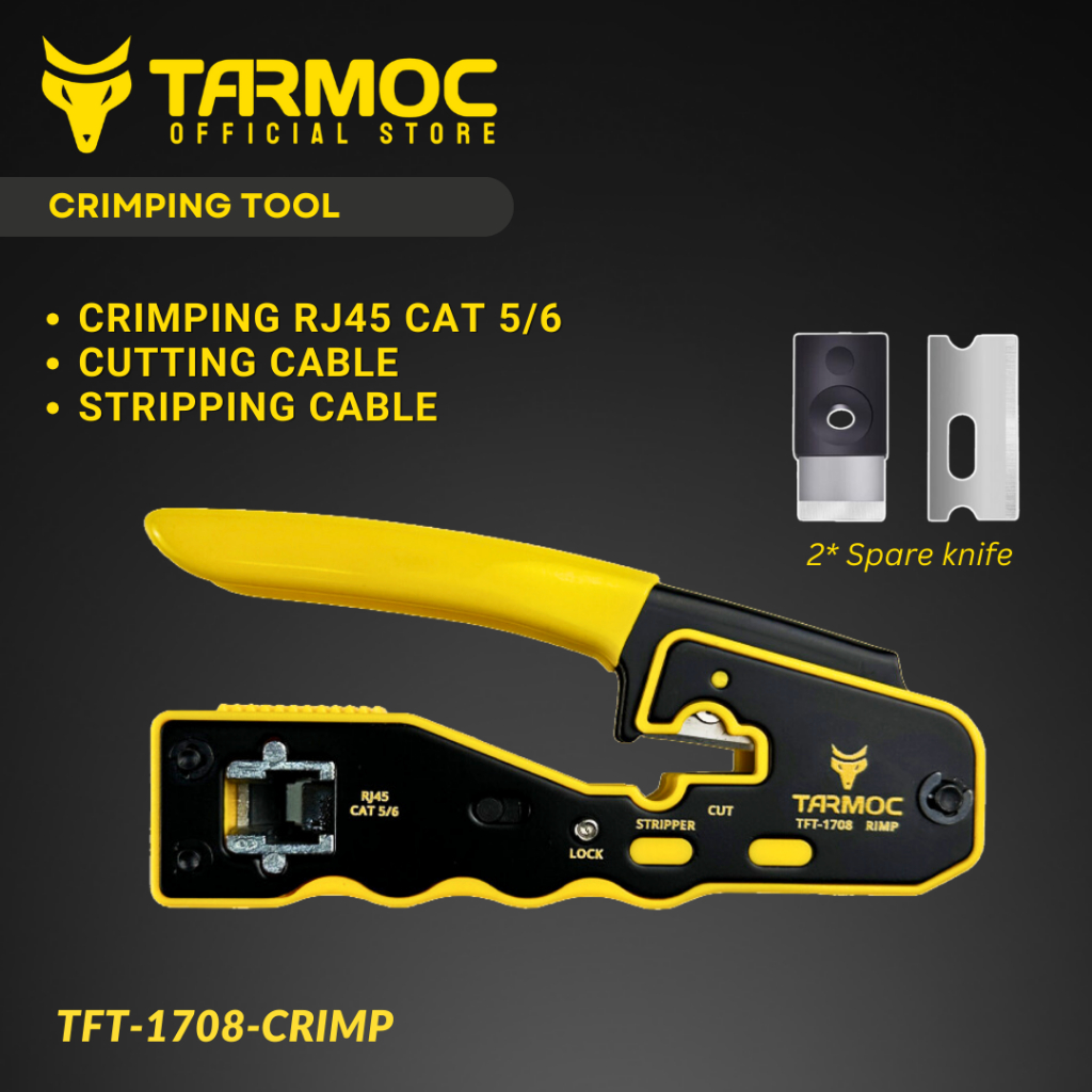 Jual Tarmoc TFT-1708-CRIMP | EZ Connector RJ45 Crimping Tool Tang ...