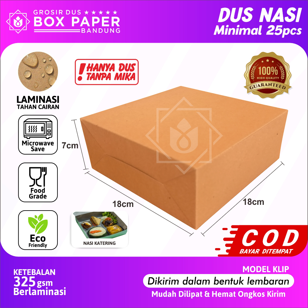 Jual Dus Nasi Lunch Box Katering Catering Kotak Kemasan Makan Paper ...