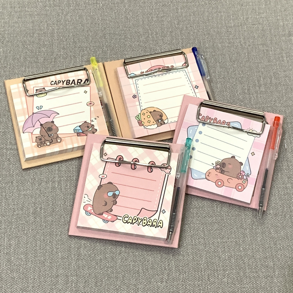 Jual Capybara Sticky Notes + Ball Pen | Papan Sticky Notes Pen | Shopee ...
