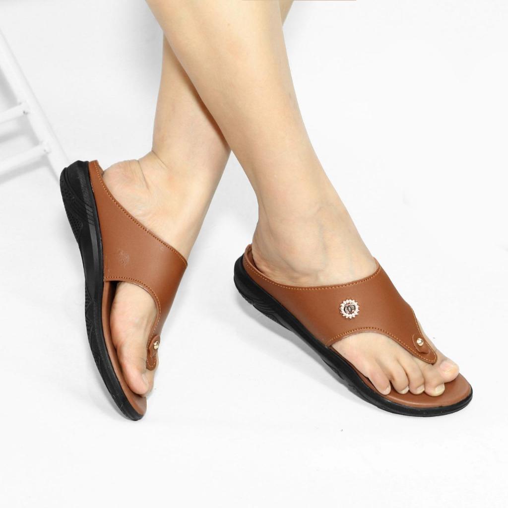 Jual Sendal jepit wedges wanita model terbaru anti pegal cocok untuk ...