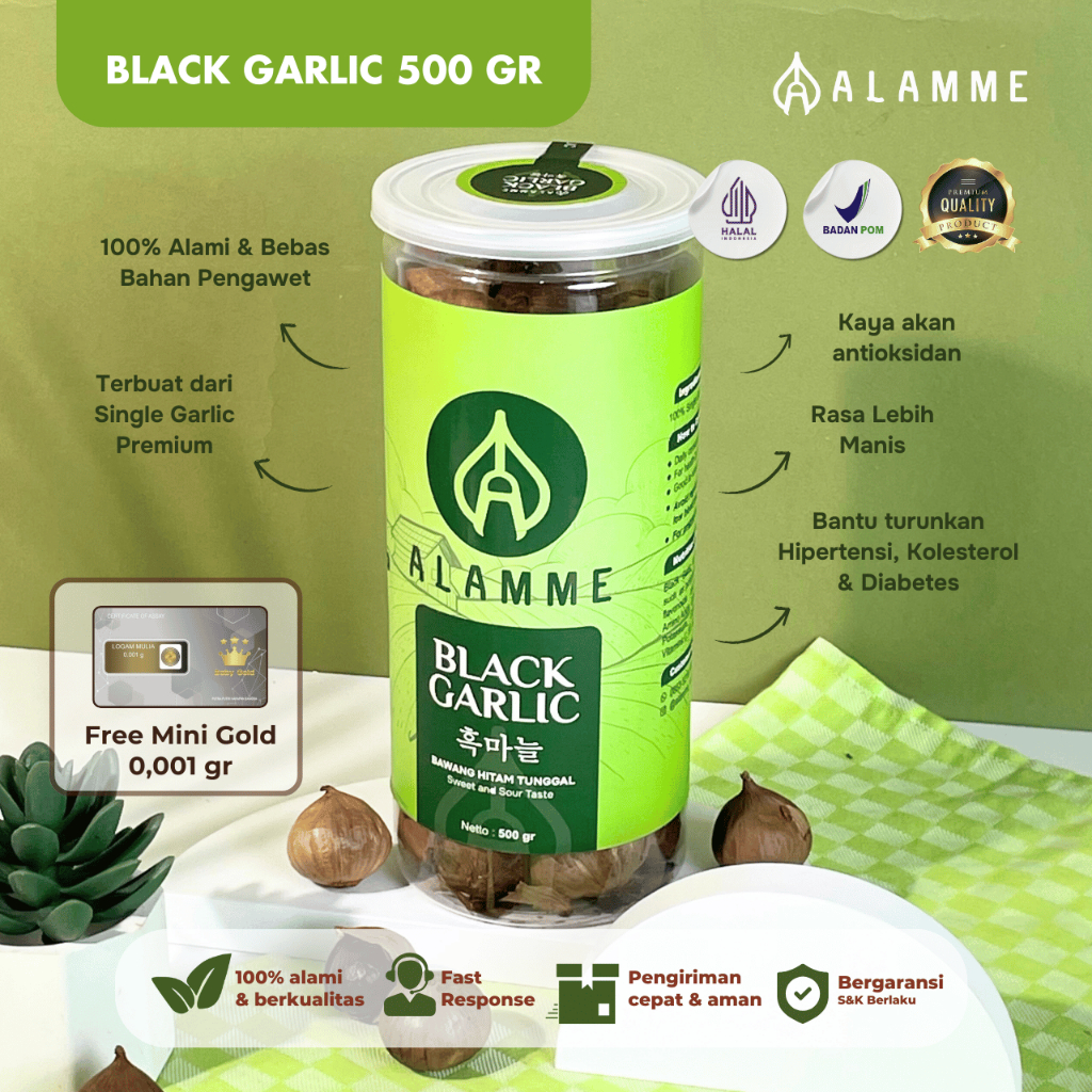 Jual Alamme - Black Garlic Bawang Hitam Tunggal Premium 500gr | Shopee ...