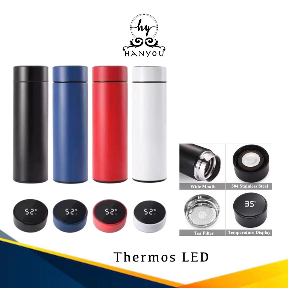 Jual TERMOS LED GLOSSY (BARU) Bahan Stainless Steel 304 500ML tahan ...