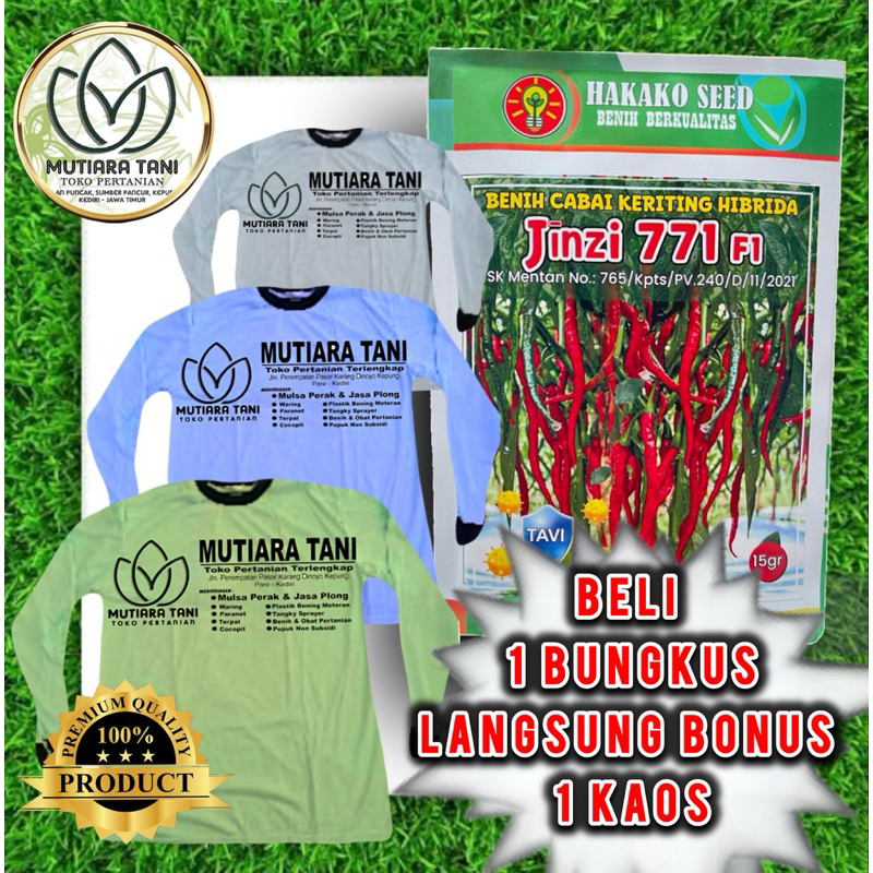 Jual Cabe Keriting Jinzy F1 Bonus Kaos Tahan Virus Panen Genjah Hakako ...