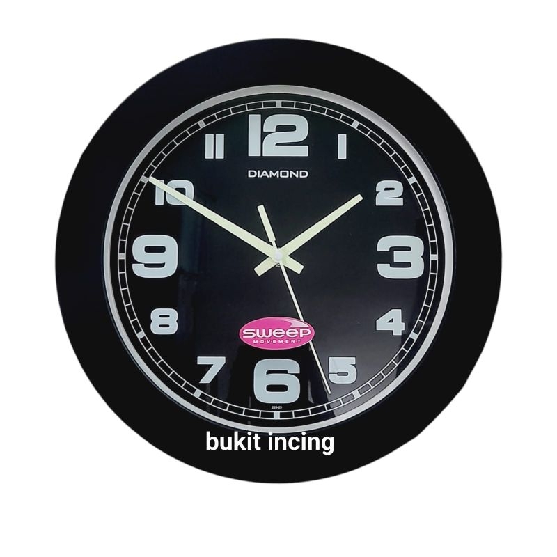 Jual Jam Dinding Diamond Sweap Diameter 30 cm | Shopee Indonesia