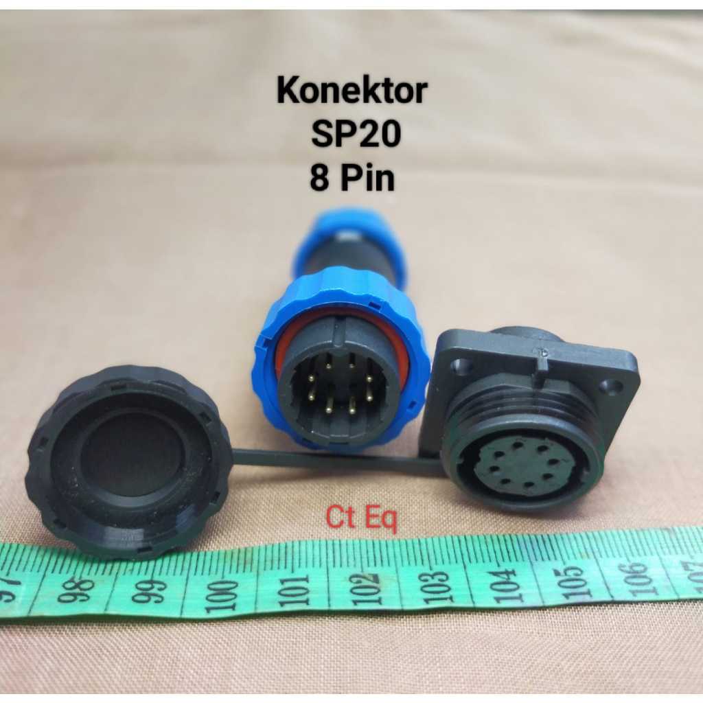 Jual Konektor SP20 8 Pin Plug n Socket IP68 Panel Mount konektor Steker ...