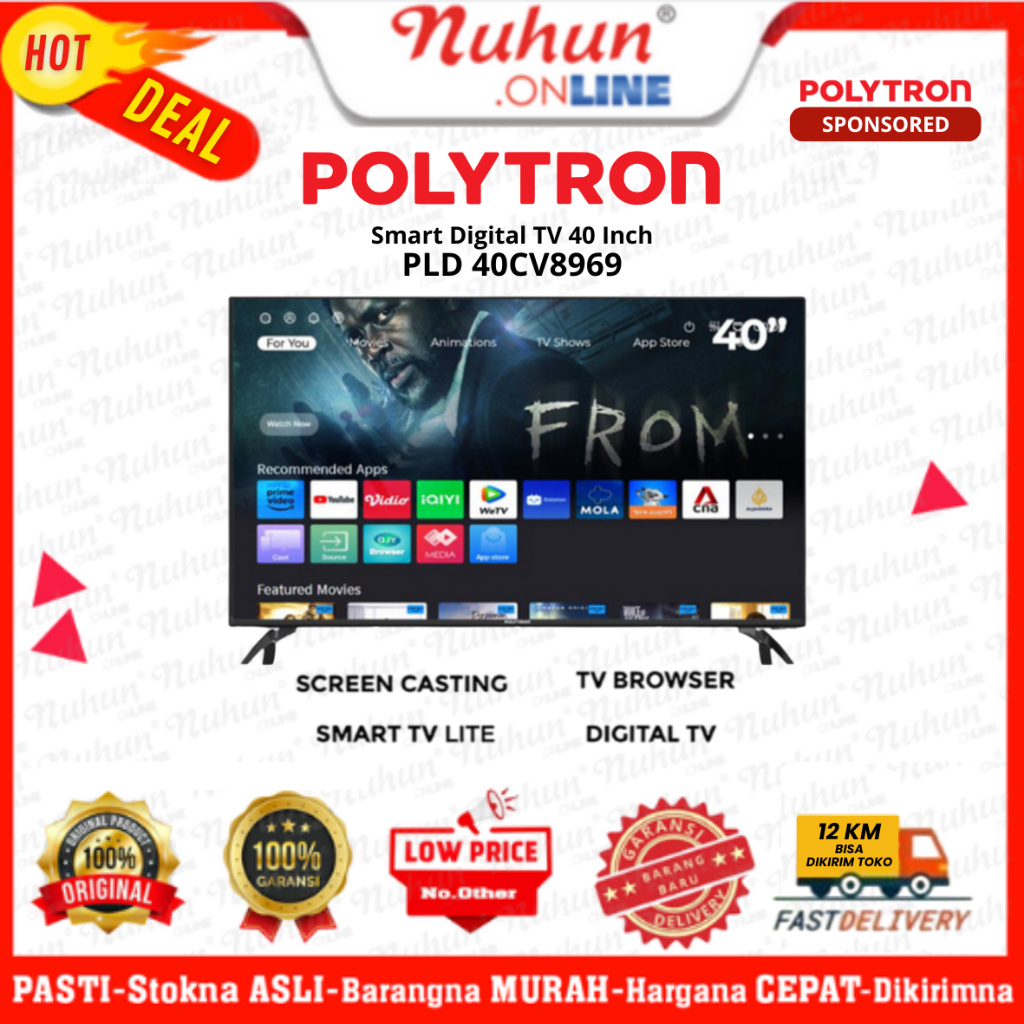 Jual SMART TV POLYTRON PLD 40 CV 8969 | Shopee Indonesia