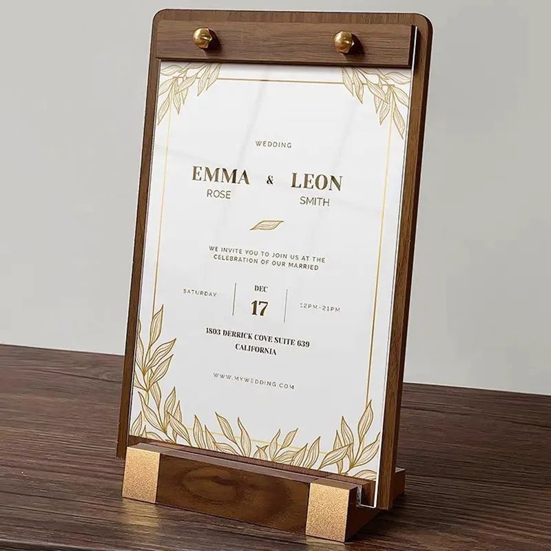 Jual A4 Menu Kayu Tempat Menu Berdiri Kayu Stand Menu Cafe Stand Menu ...