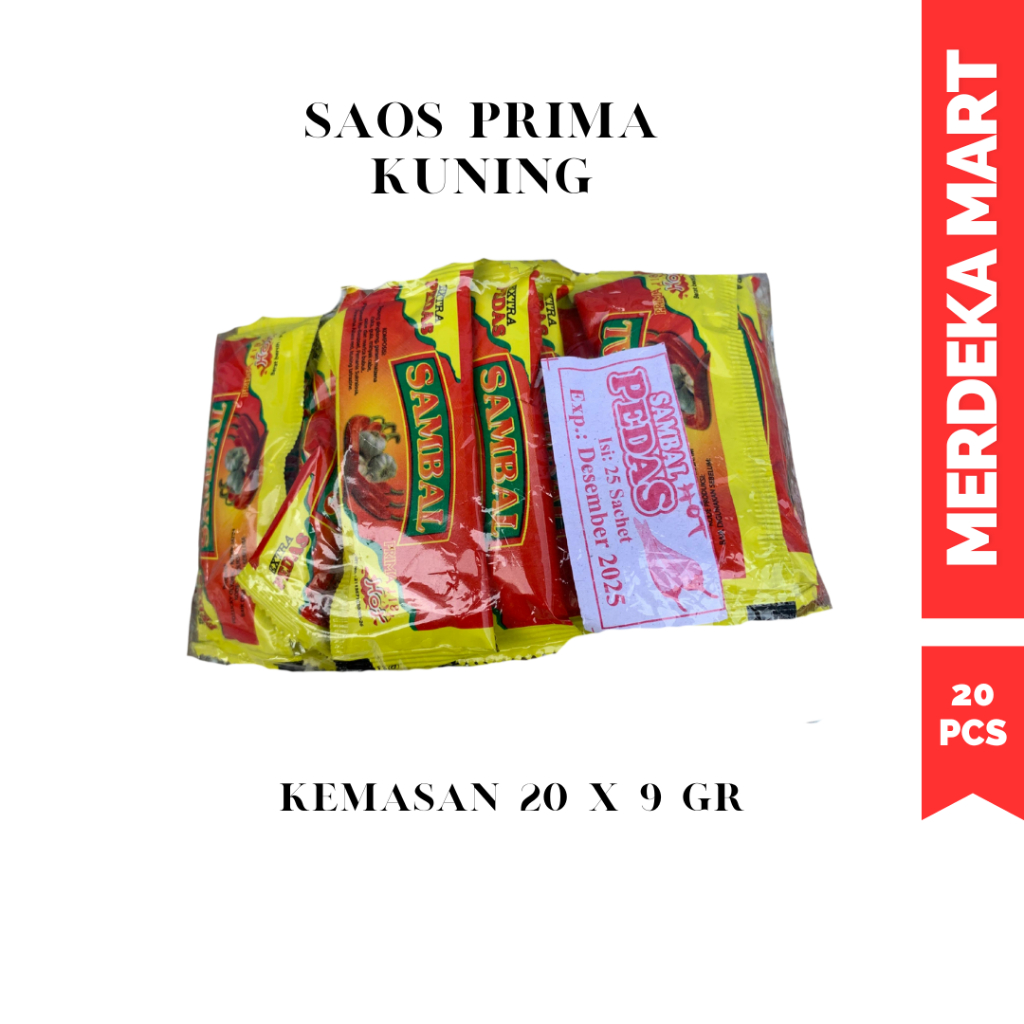 Jual Saos Sambal Prima Sachet Saus Sachet 1 Pack Isi 25 Pcs Makanan ...