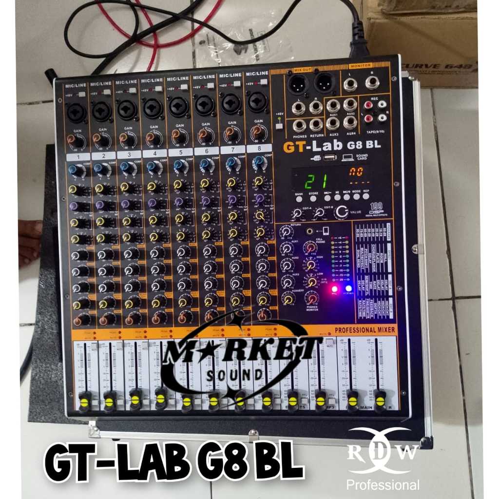 Jual Mixer Analog 8 Channel GT LAB G8 BL + Kompress Original by RDW ...