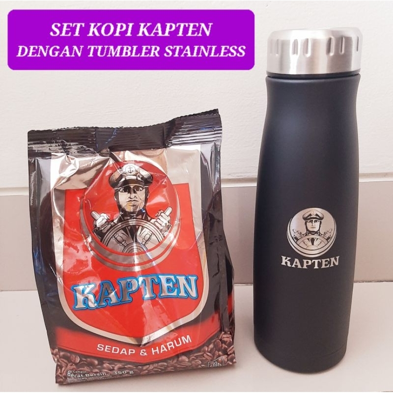 Jual paket kopi kapten 350gr free tumbler mug kopi kapal api kapten ...