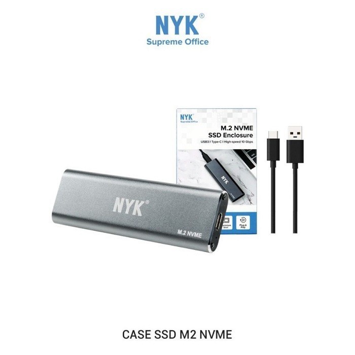 Jual CASE SSD Enclosure Casing SSD M2 NVME Type C NYK USB 3.1 to M.2 ...
