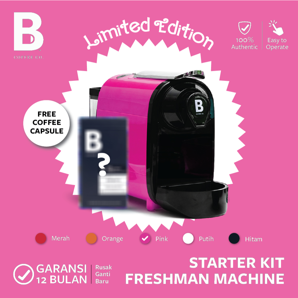 Jual B Coffee Co. Freshman Limited Edition Pink - Mesin Kopi Kapsul ...