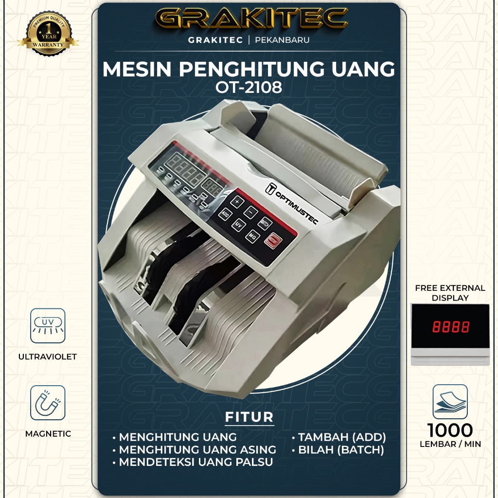 Jual Mesin Penghitung Uang - Alat Hitung Uang Money Counter | Shopee ...