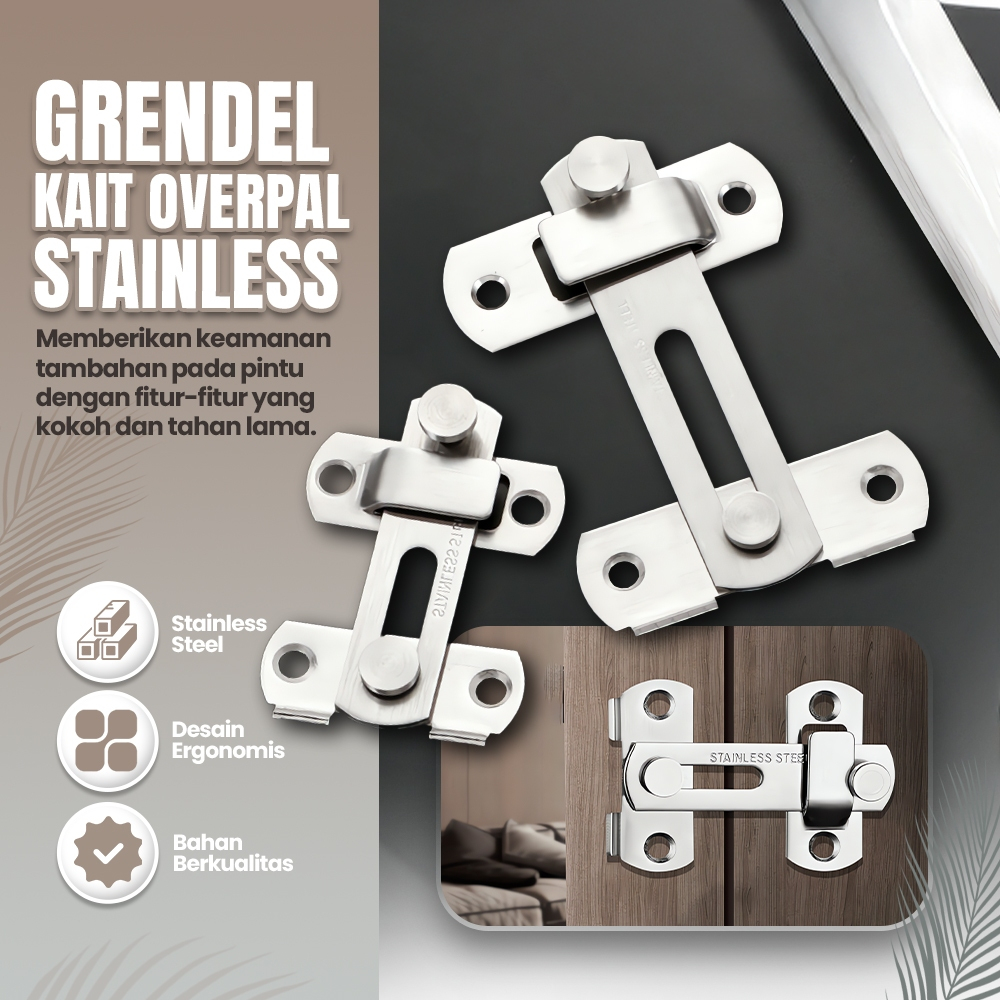 Jual Grendel Pintu Geser Stainless Steel | Gerendel Dorong Tarik ...