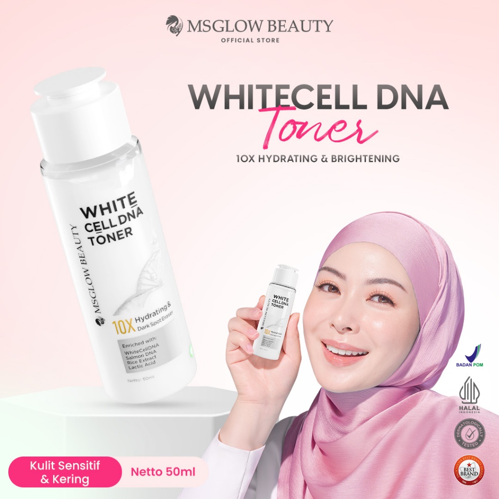 Jual MS GLOW - WHITE CELL DNA TONER - 50 ML | Shopee Indonesia