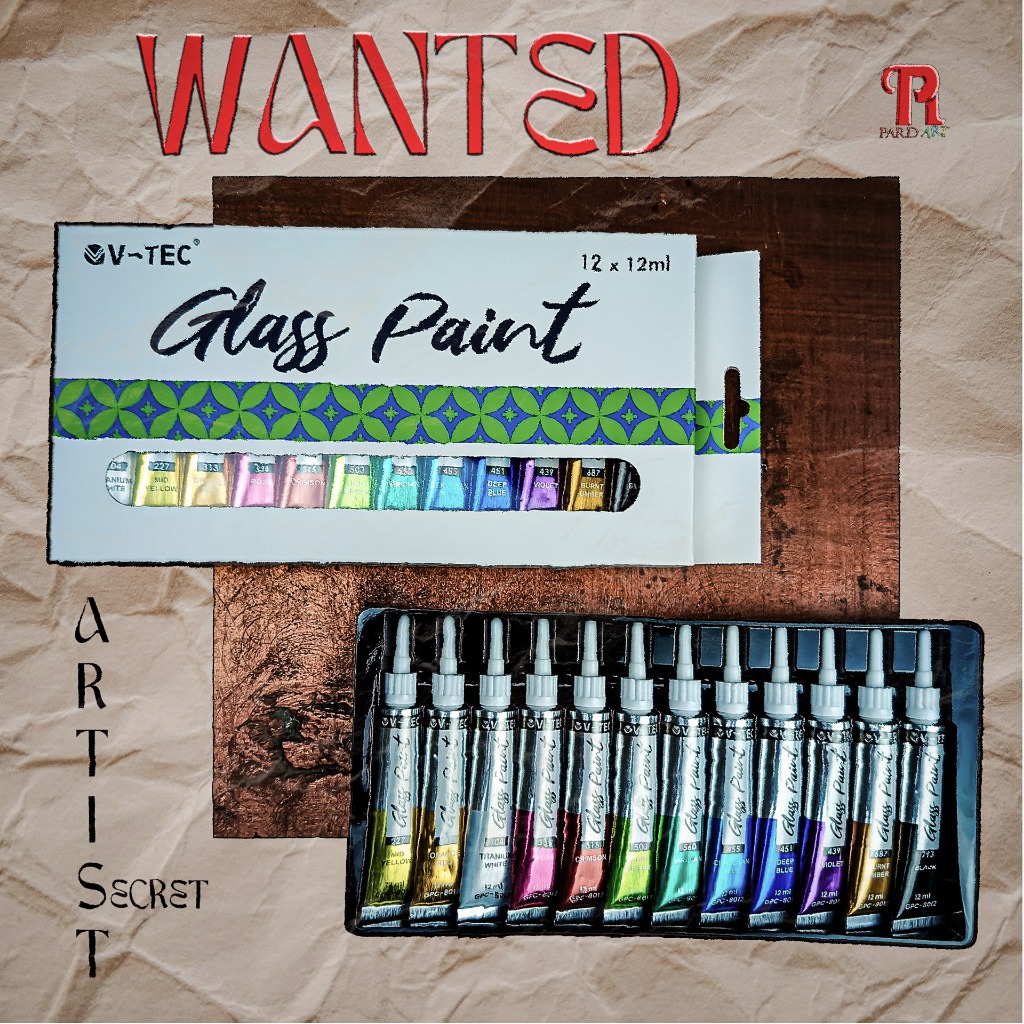 Jual Glass Paint / Cat Kaca / Glass Paint 12x12ml | Shopee Indonesia