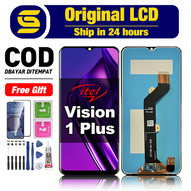 Jual LCD Itel Vision 1 plus Original Touchscreen Fullset Compatible For ...