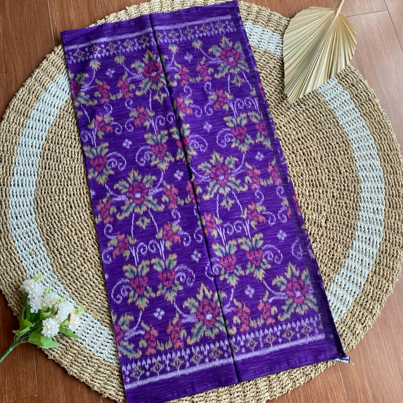 Jual KAIN TENUN ENDEK KHAS BALI MOTIF PATRA DOUBLE IKAT UNGU GRINGSING1 ...