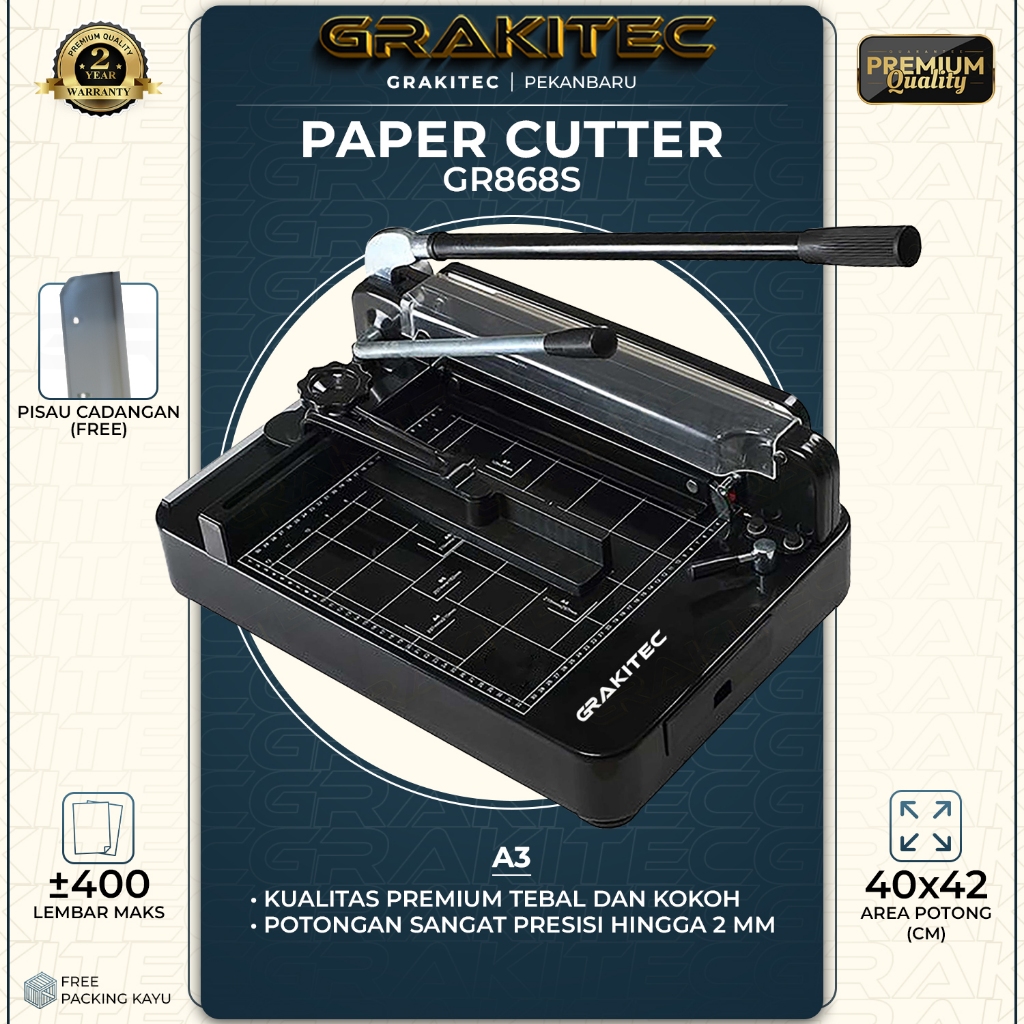 Jual Mesin Thick Layer Paper Cutter Grakitec A3 Tipe GR868s - Mesin ...