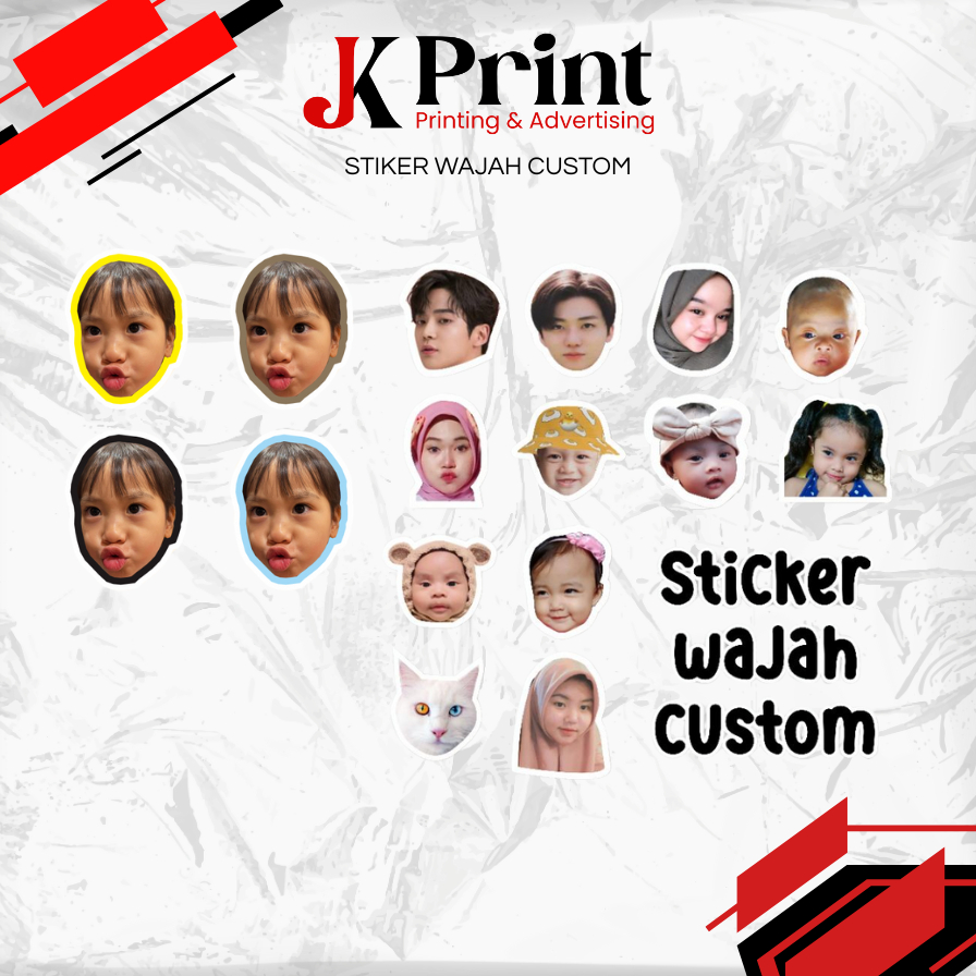 Jual JELAJAH KARYA -Stiker Custom Face Wajah Suka Suka Sticker Muka ...