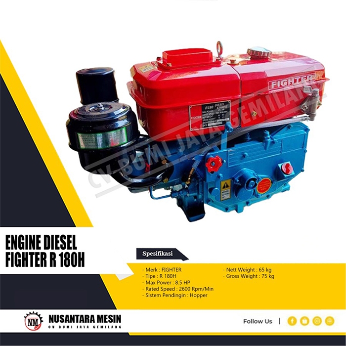 Jual MESIN PENGGERAK SERBAGUNA / ENGINE DIESEL FIGHTER R 180H SOLAR ...