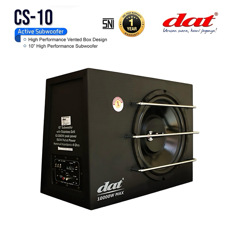 Jual Speaker mobil Subwoofer DAT CS10 10 inch Full Woofer Basstube | Shopee Indonesia